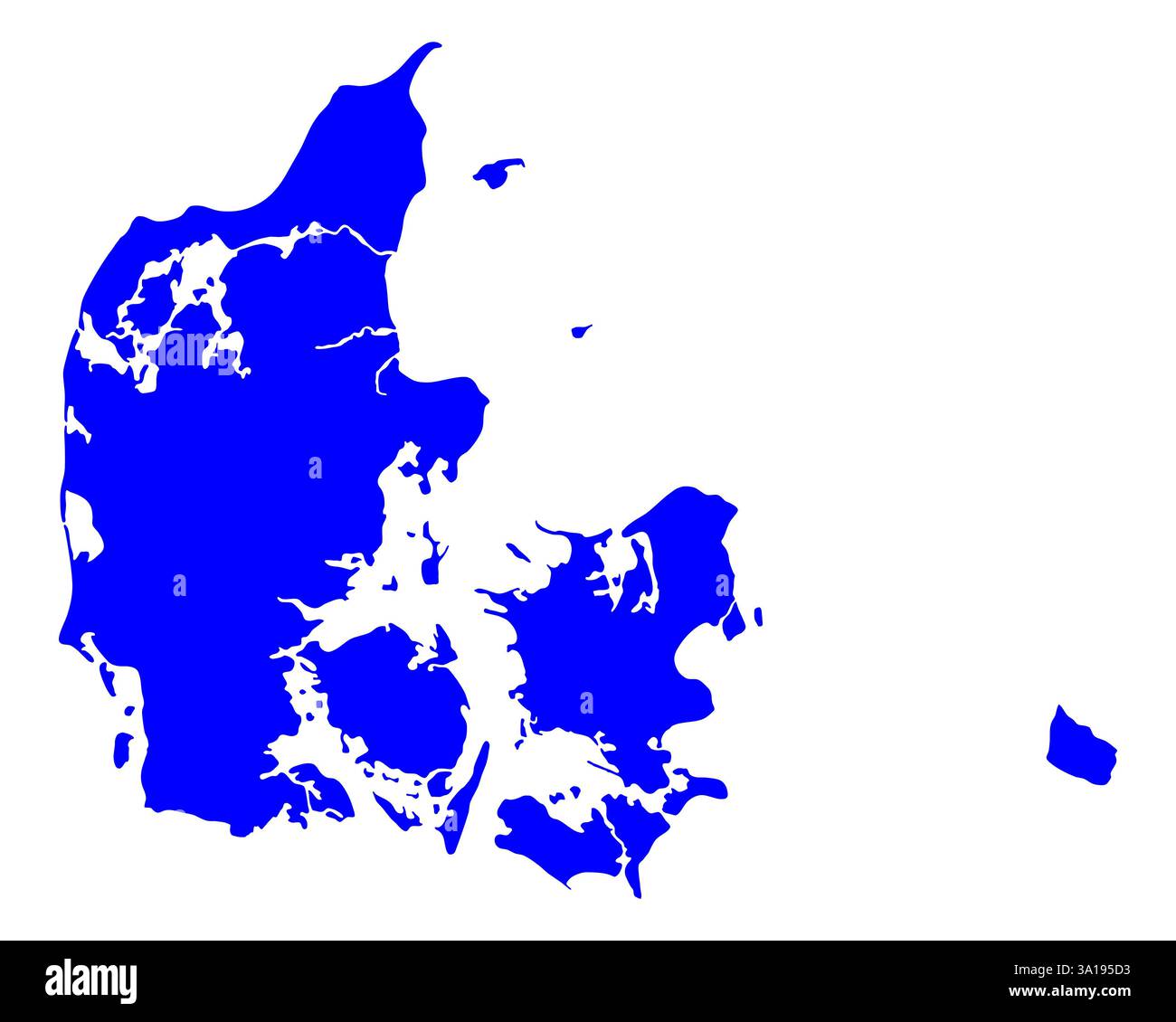 Map of Denmark Stock Photo - Alamy