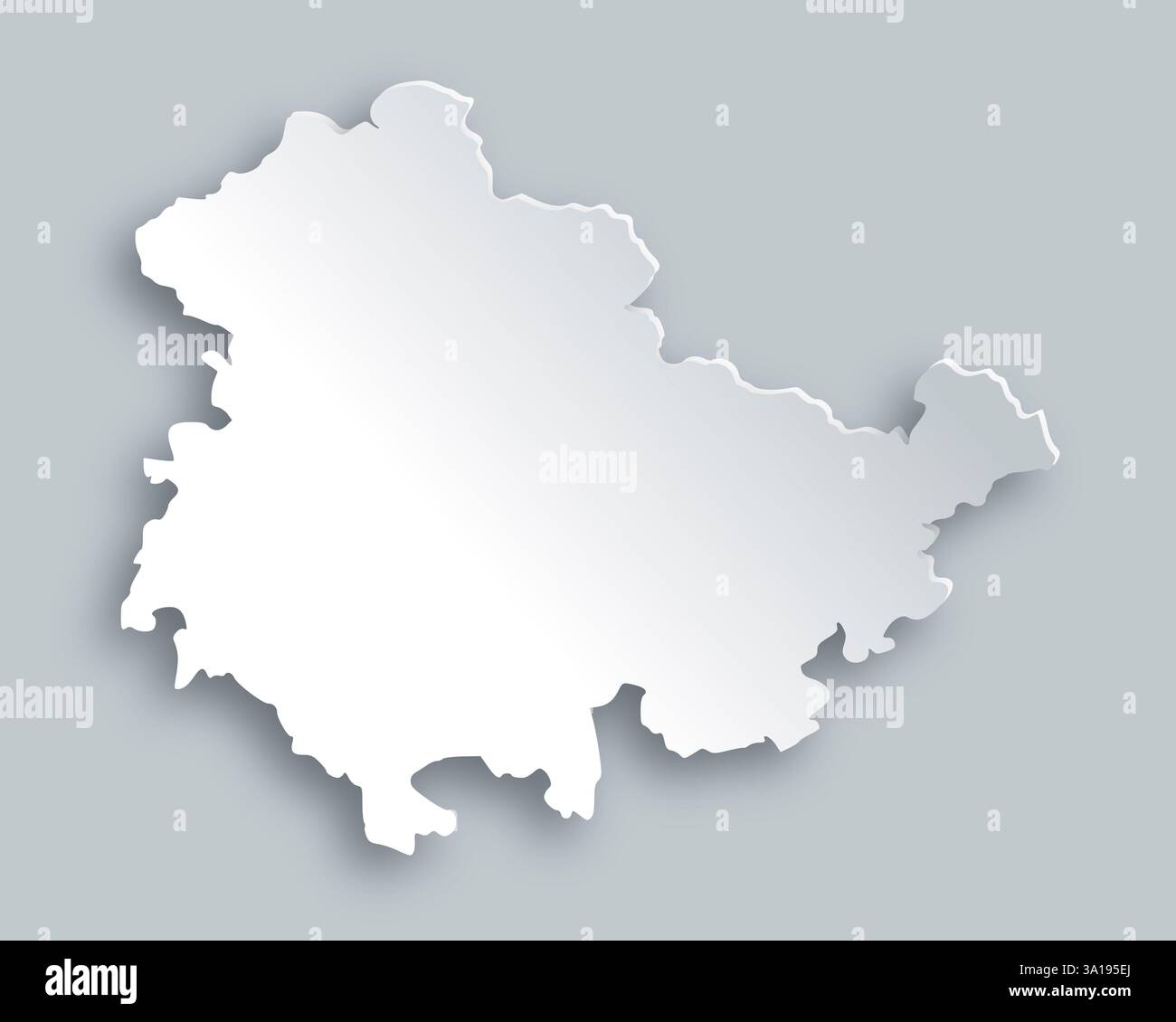 Map of Thuringia Stock Photo - Alamy