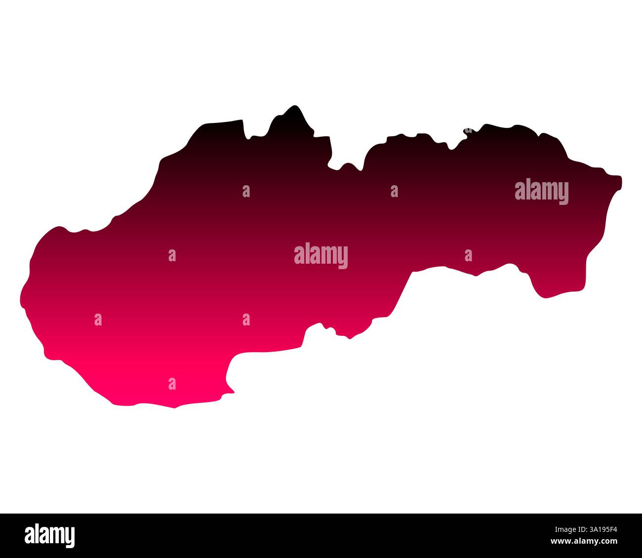 Map of Slovakia Stock Photo - Alamy