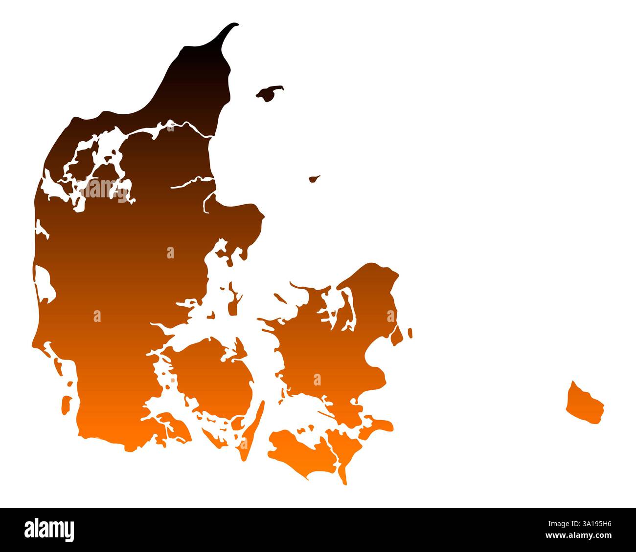 Map of Denmark Stock Photo - Alamy