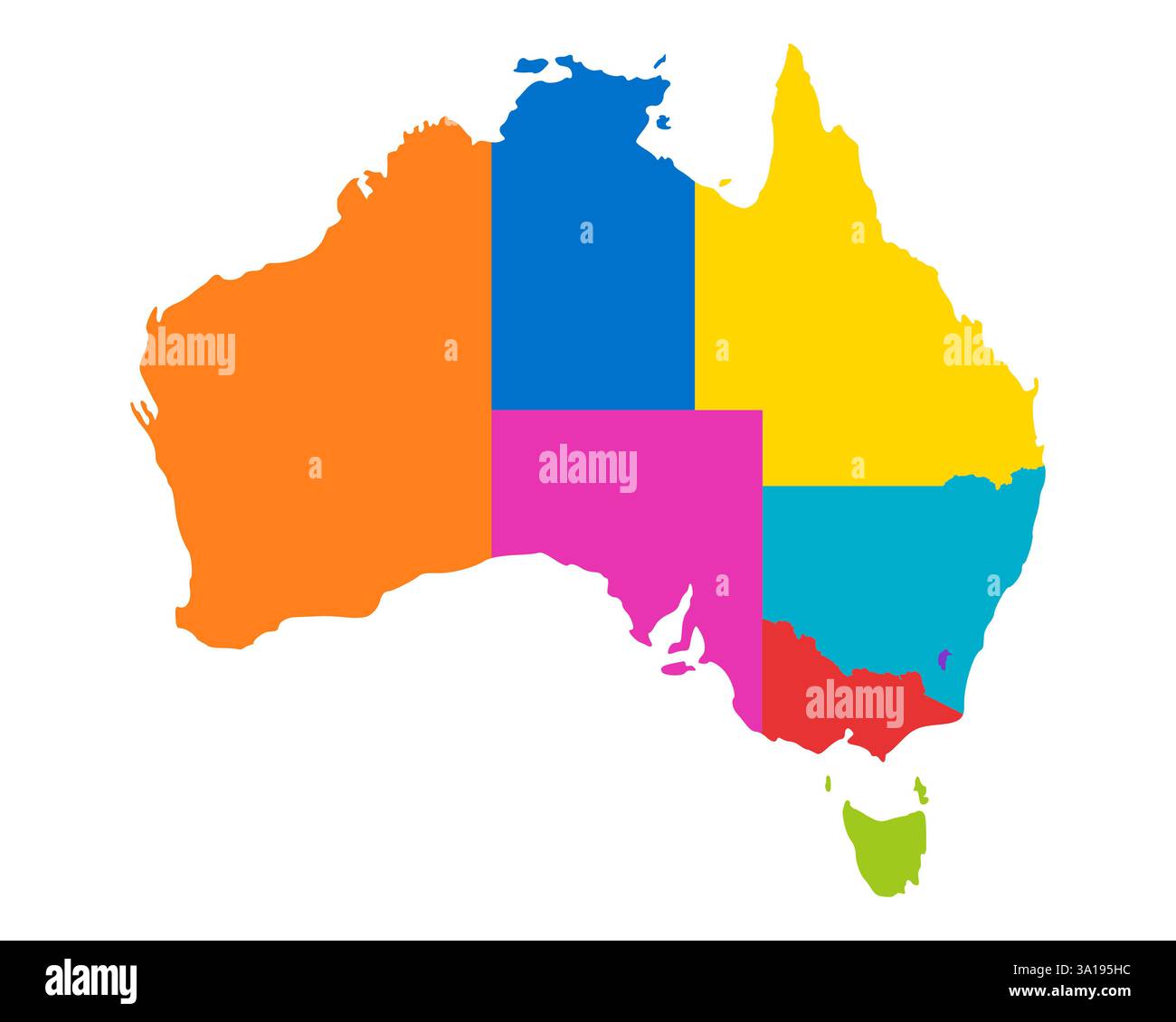 Map of Australia Stock Photo - Alamy