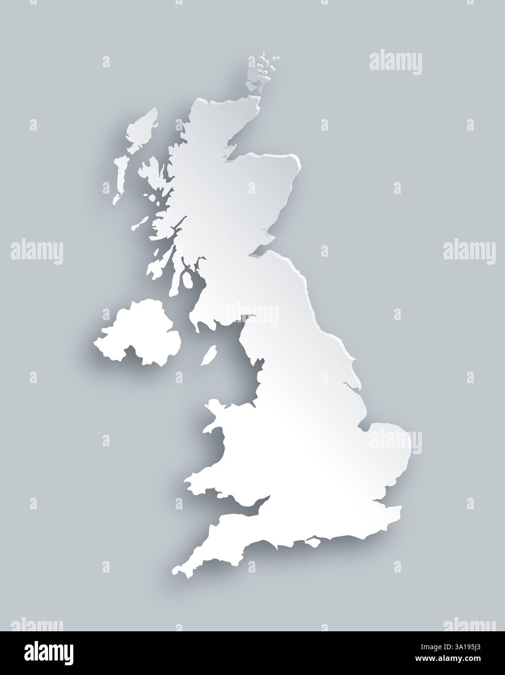 Map great britain 3d hi-res stock photography and images - Alamy