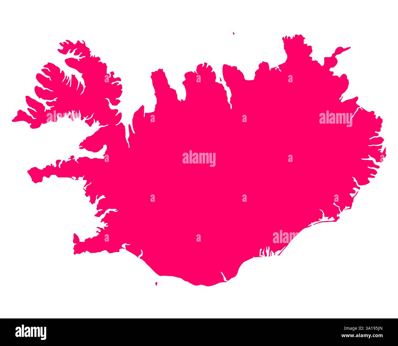 Map of Iceland Stock Photo - Alamy