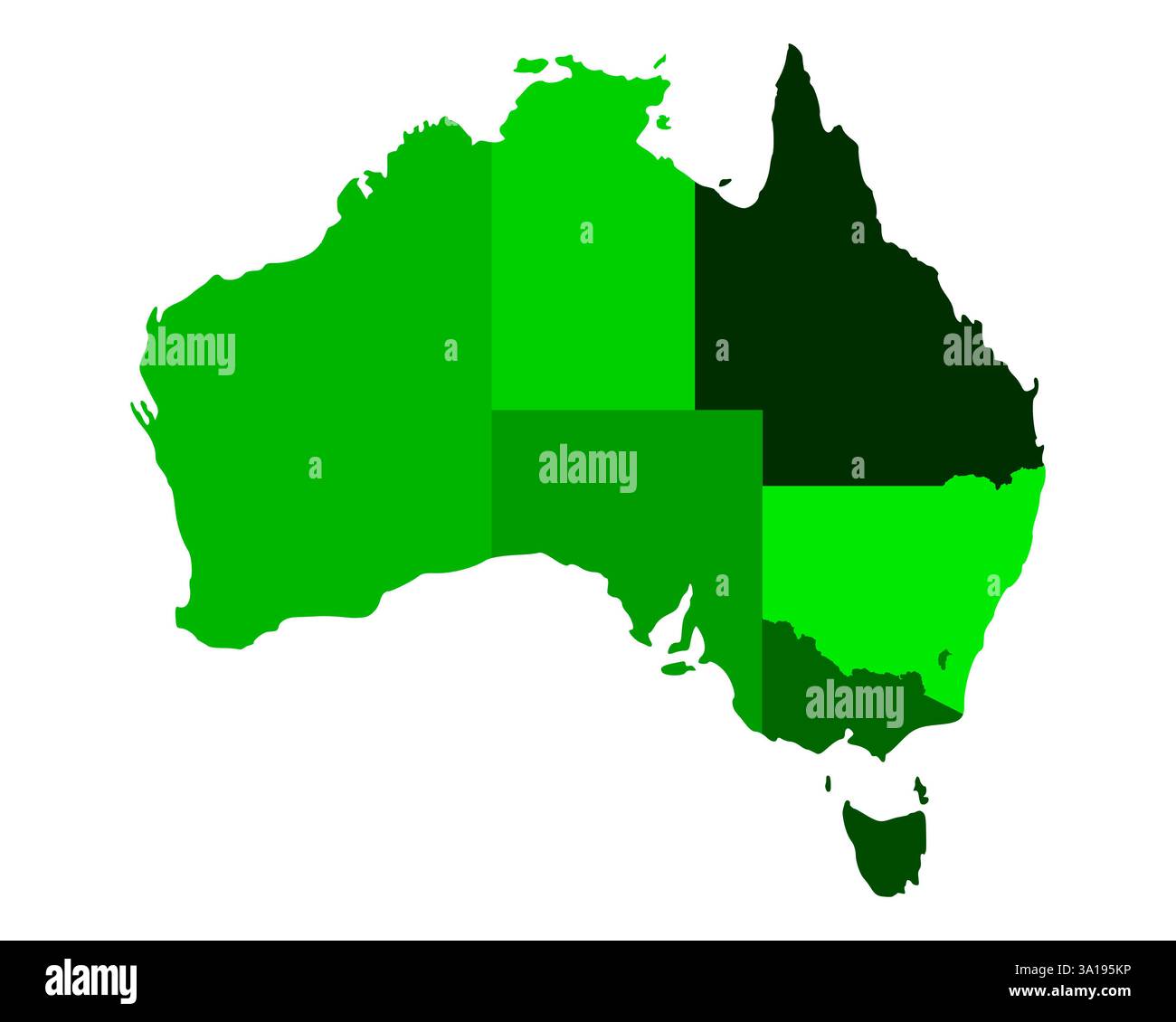 Australia map states hi-res stock photography and images - Alamy