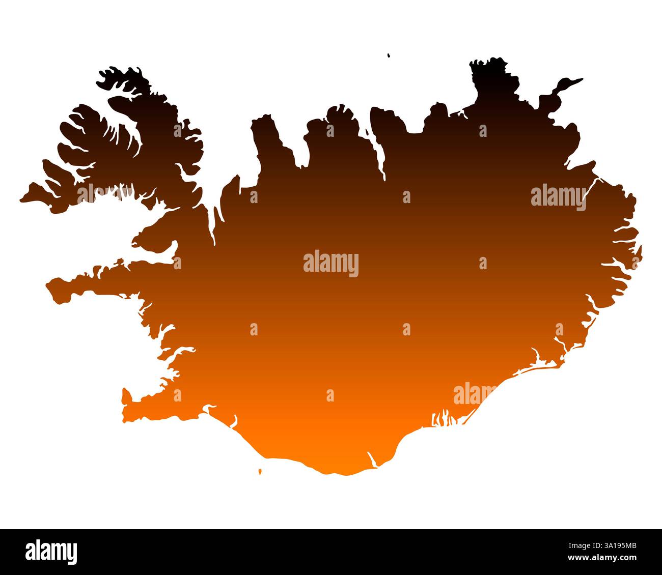 Map of Iceland Stock Photo - Alamy