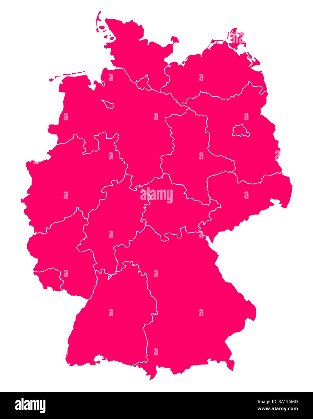 Map of Germany Stock Photo - Alamy