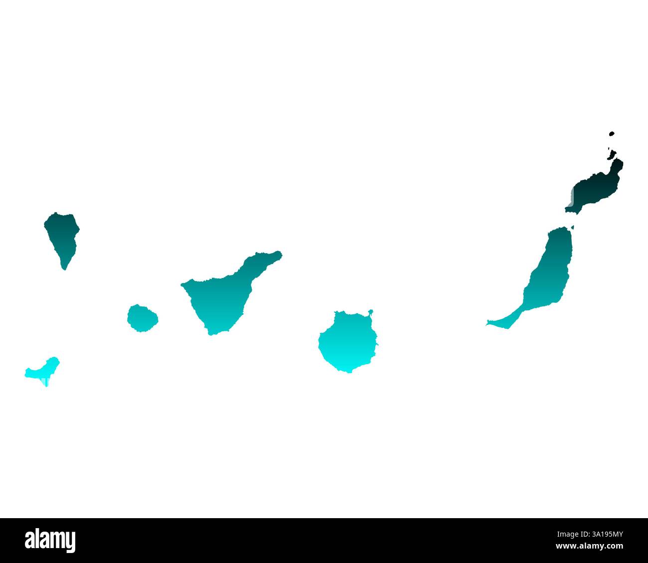 Map of the Canary Islands Stock Photo - Alamy