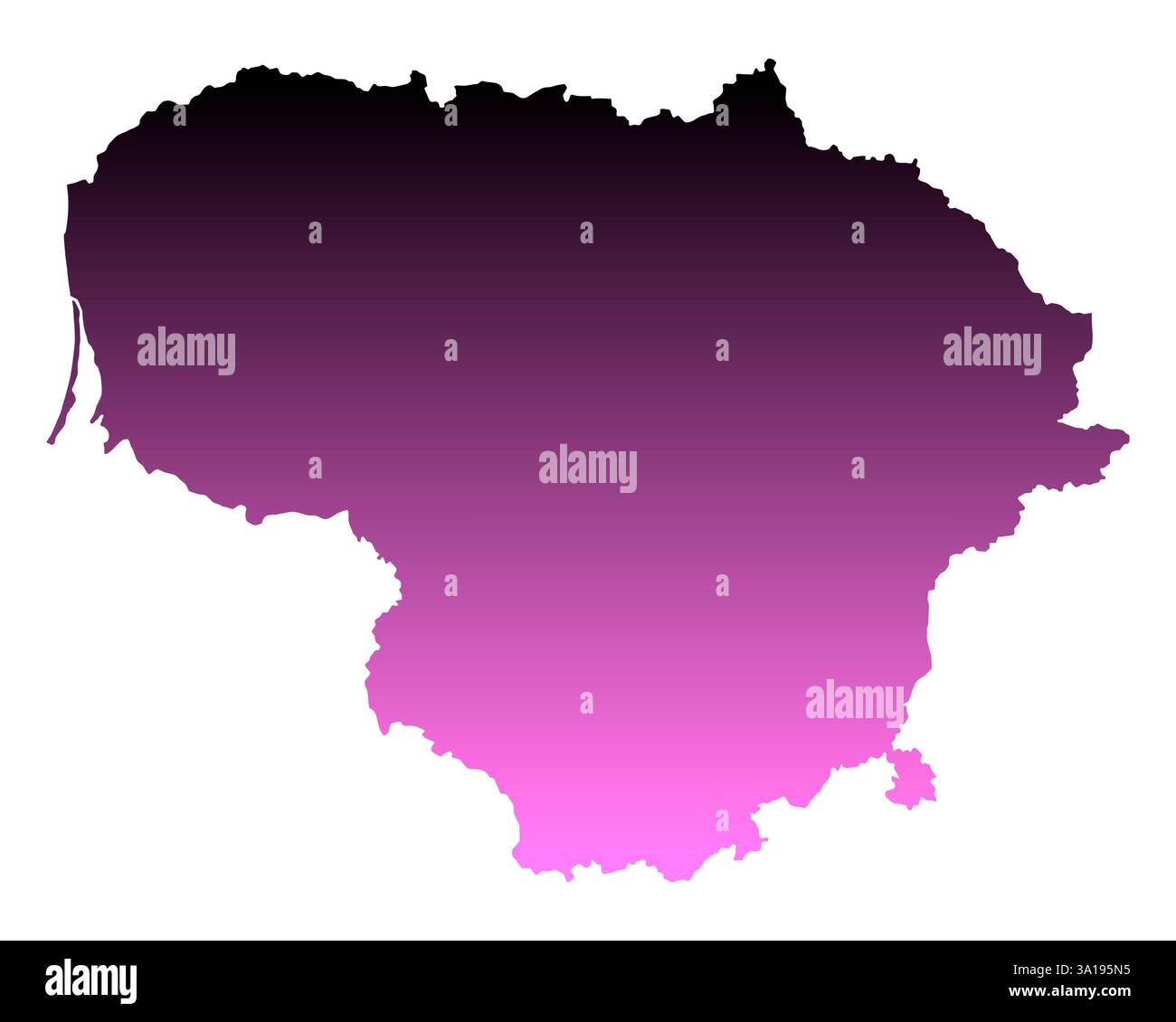 Map of Lithuania Stock Photo - Alamy