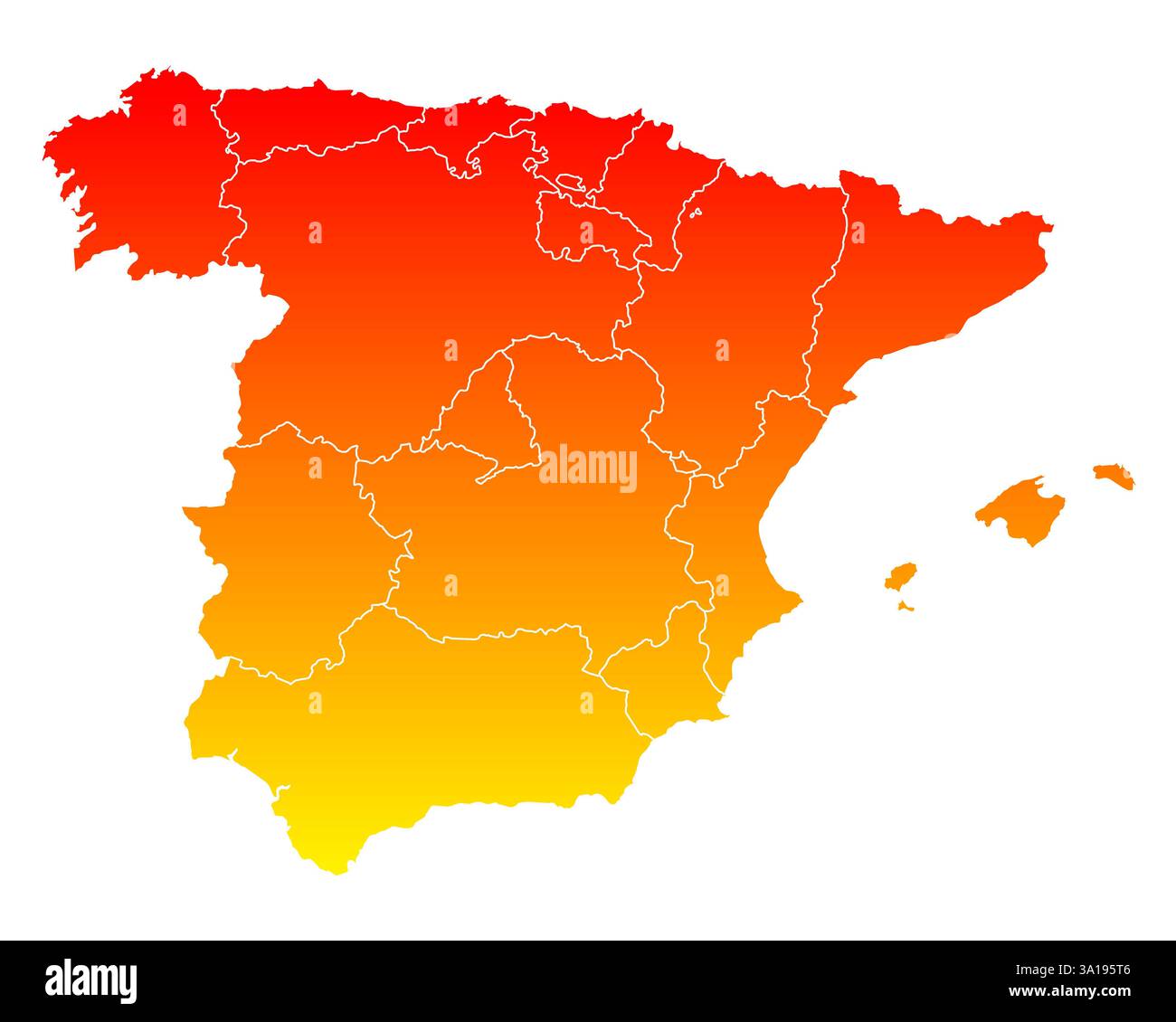 Map of Spain Stock Photo - Alamy
