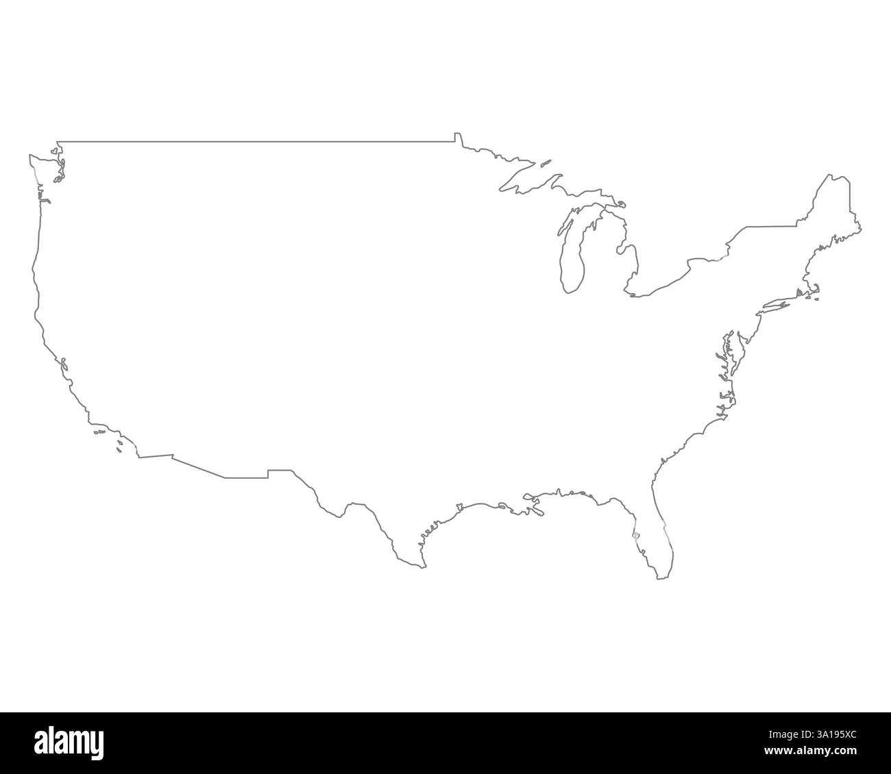 Map of the USA Stock Photo - Alamy