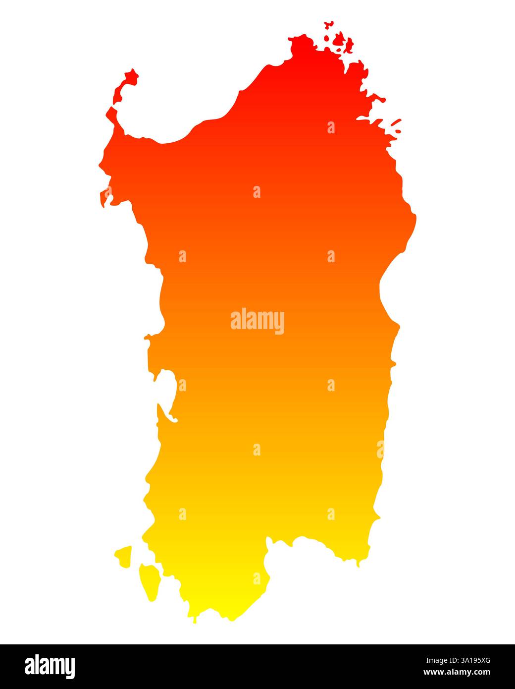 Map of Sardinia Stock Photo - Alamy