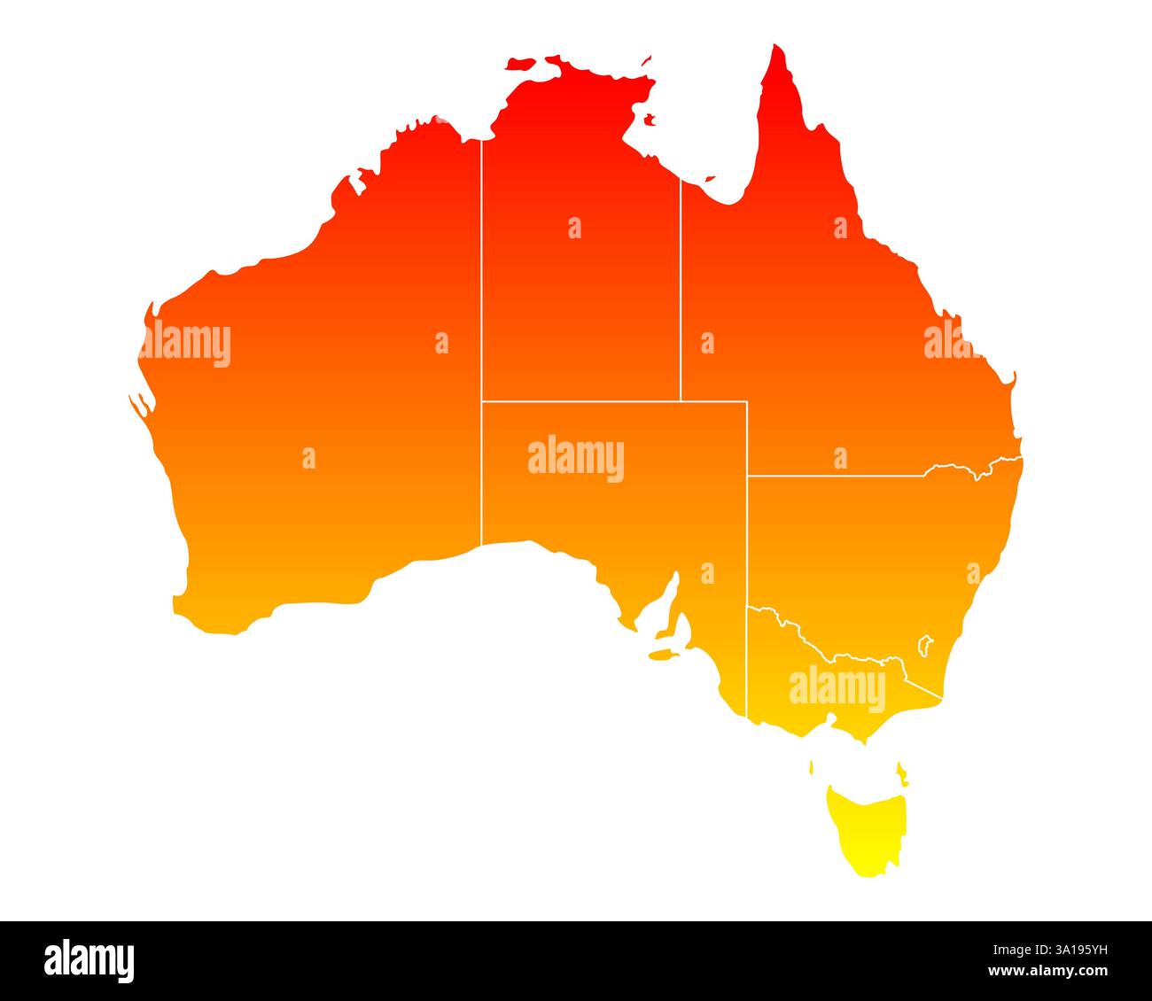 Map of Australia Stock Photo - Alamy
