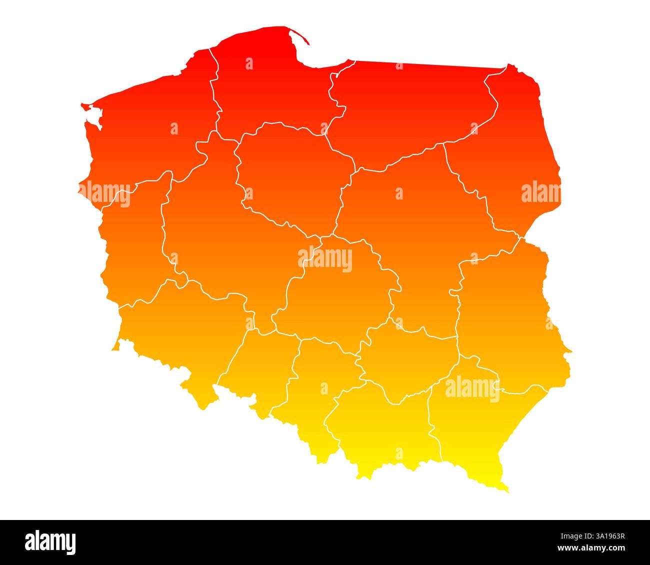 Map of Poland Stock Photo - Alamy
