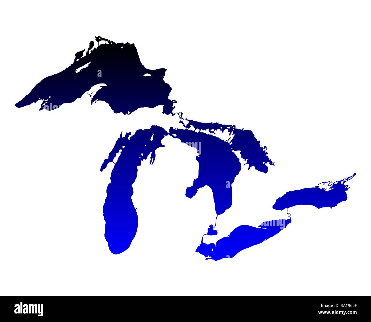 Map of the Great Lakes Stock Photo - Alamy