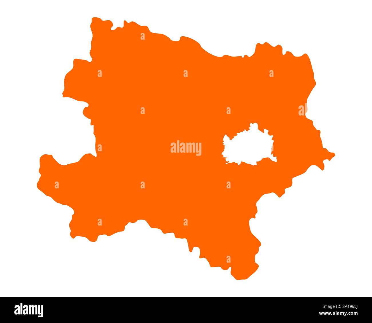Map of Lower Austria Stock Photo - Alamy