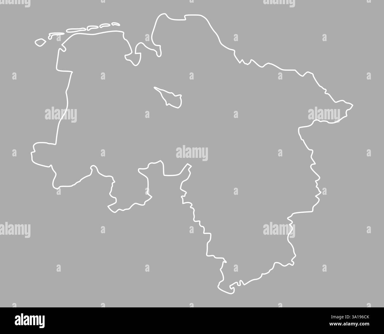 Map of Lower Saxony Stock Photo - Alamy