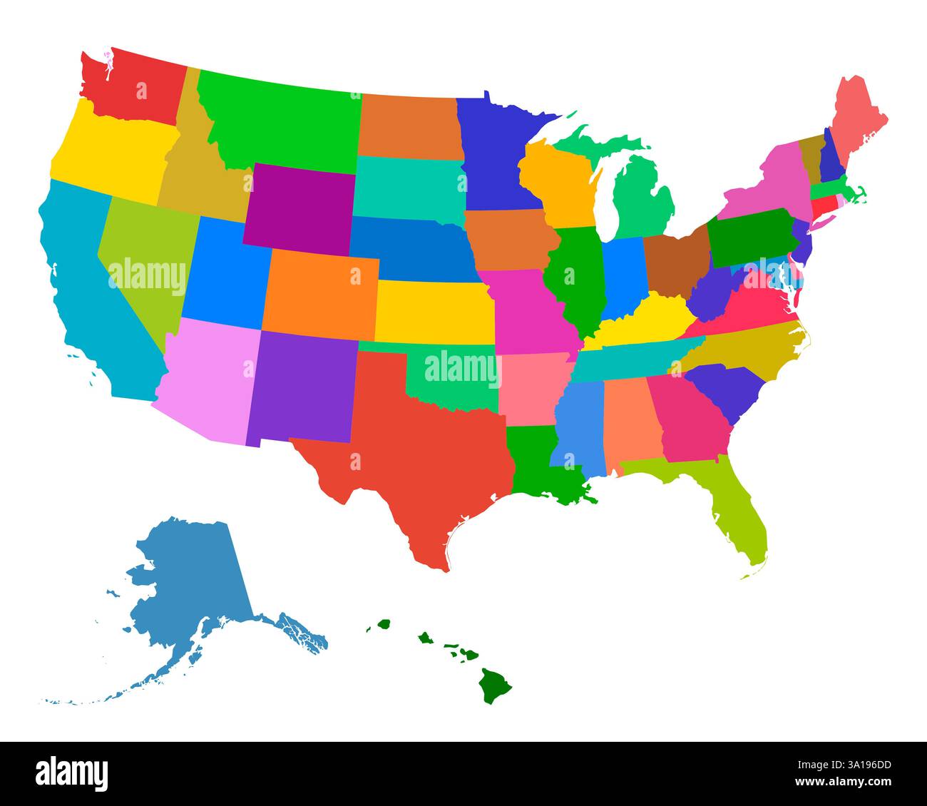 Map of the USA Stock Photo - Alamy