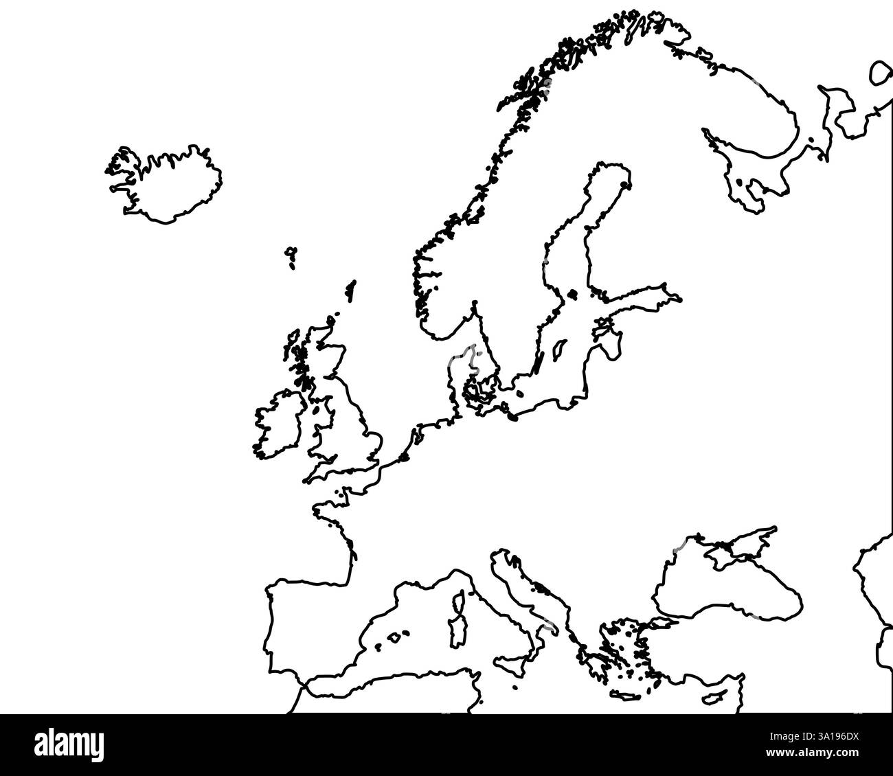 Map of Europe Stock Photo - Alamy