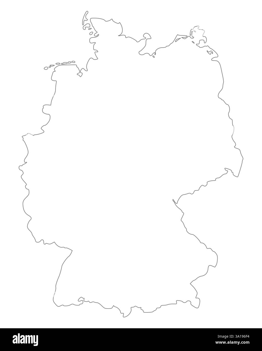 Germany outline map hi-res stock photography and images - Alamy