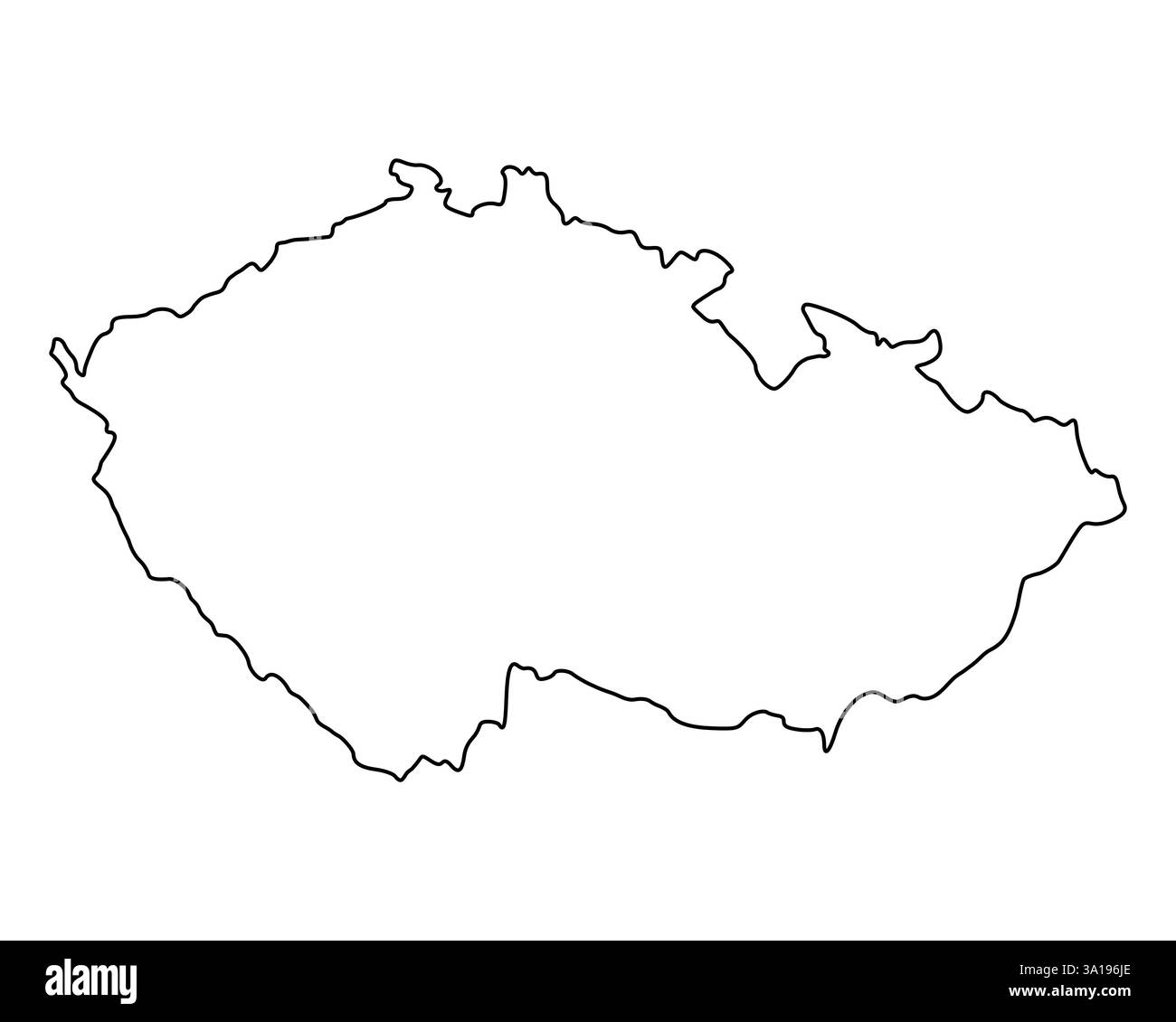 Map of Czech Republic Stock Photo - Alamy