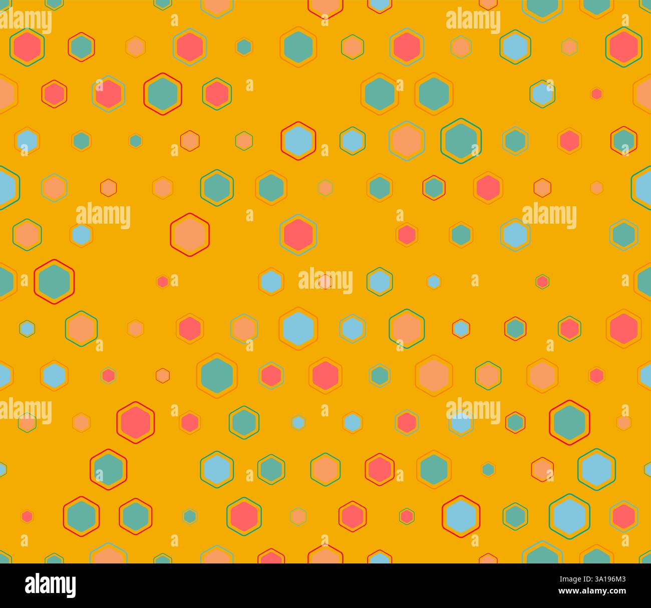 Hexagon background. Multicolored geometric elements of varied size ...