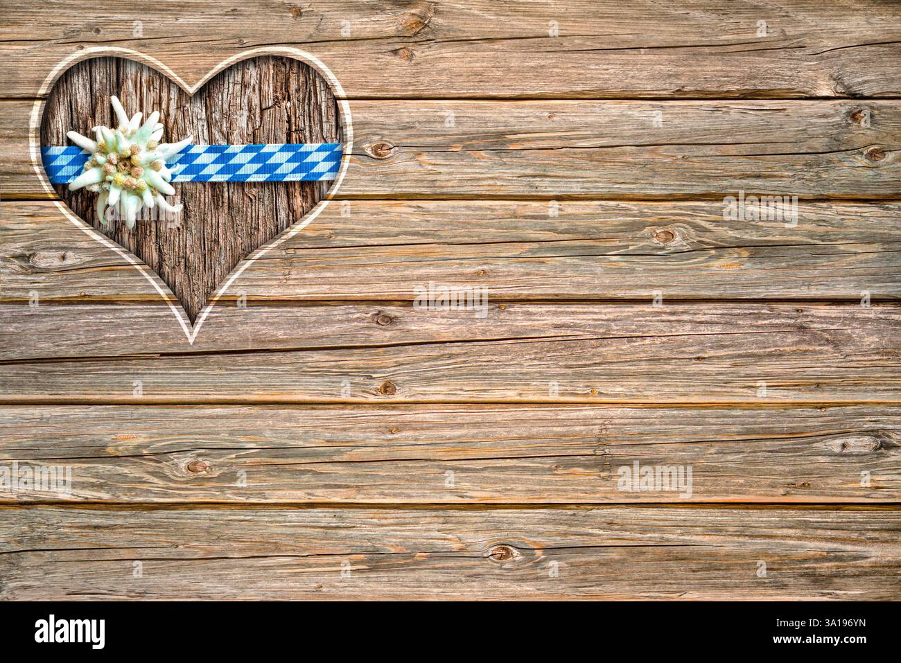 Wooden oktoberfest board with heart shaped cut out, bavarian flag and ...