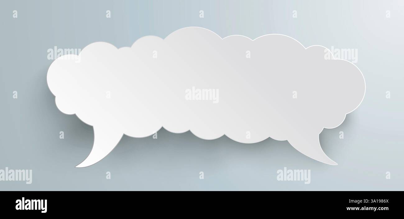 Speech bubble cloud on the gray background Stock Photo - Alamy