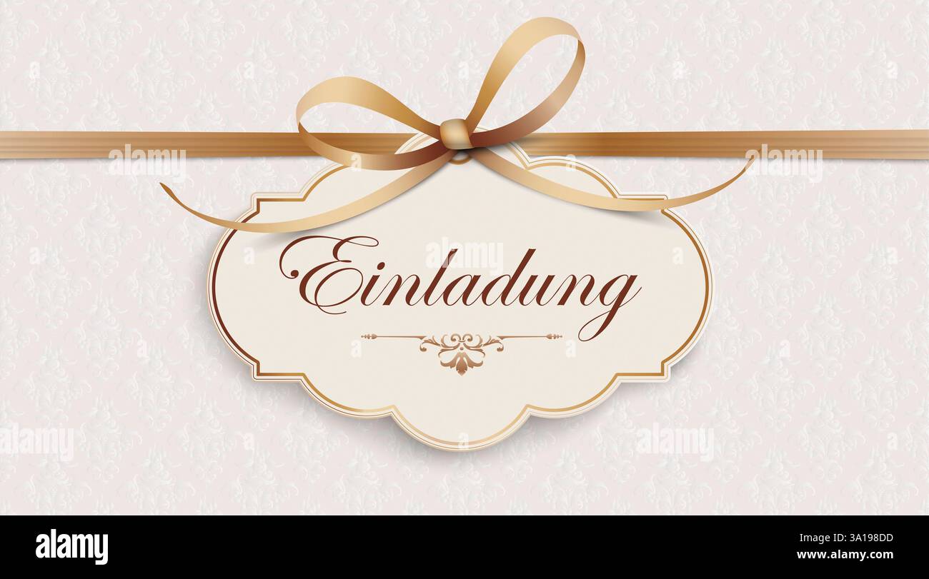 German text Invitation, translate Invitation Stock Photo - Alamy
