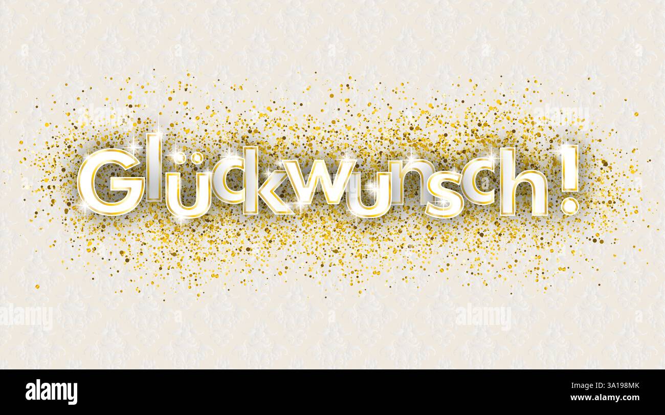 German text Congratulations Stock Photo - Alamy