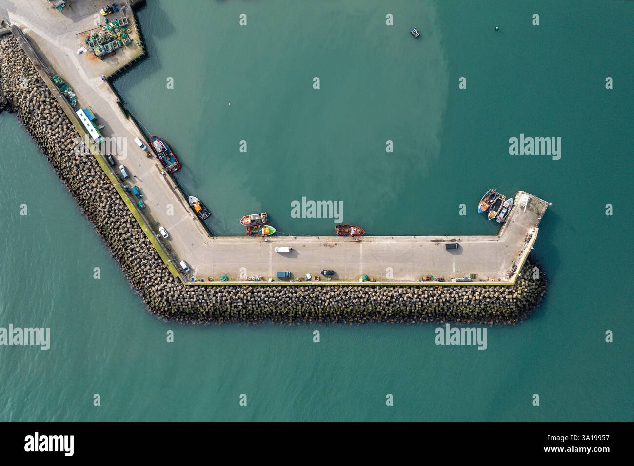 Aerial View Over Clogherhead, Oriel Port, Louth Ireland Stock Photo - Alamy