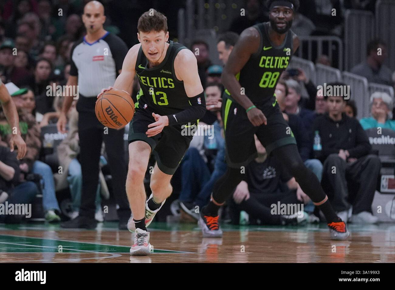 Boston Celtics forward Drew Peterson (13) during an NBA basketball game ...
