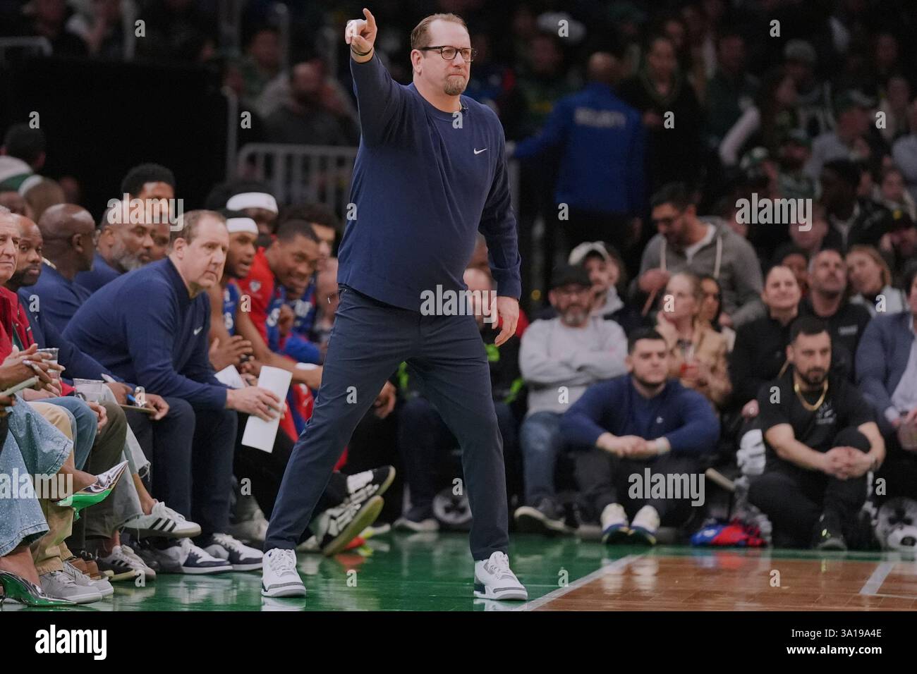 Philadelphia 76ers head coach Nick Nurse during an NBA basketball game ...
