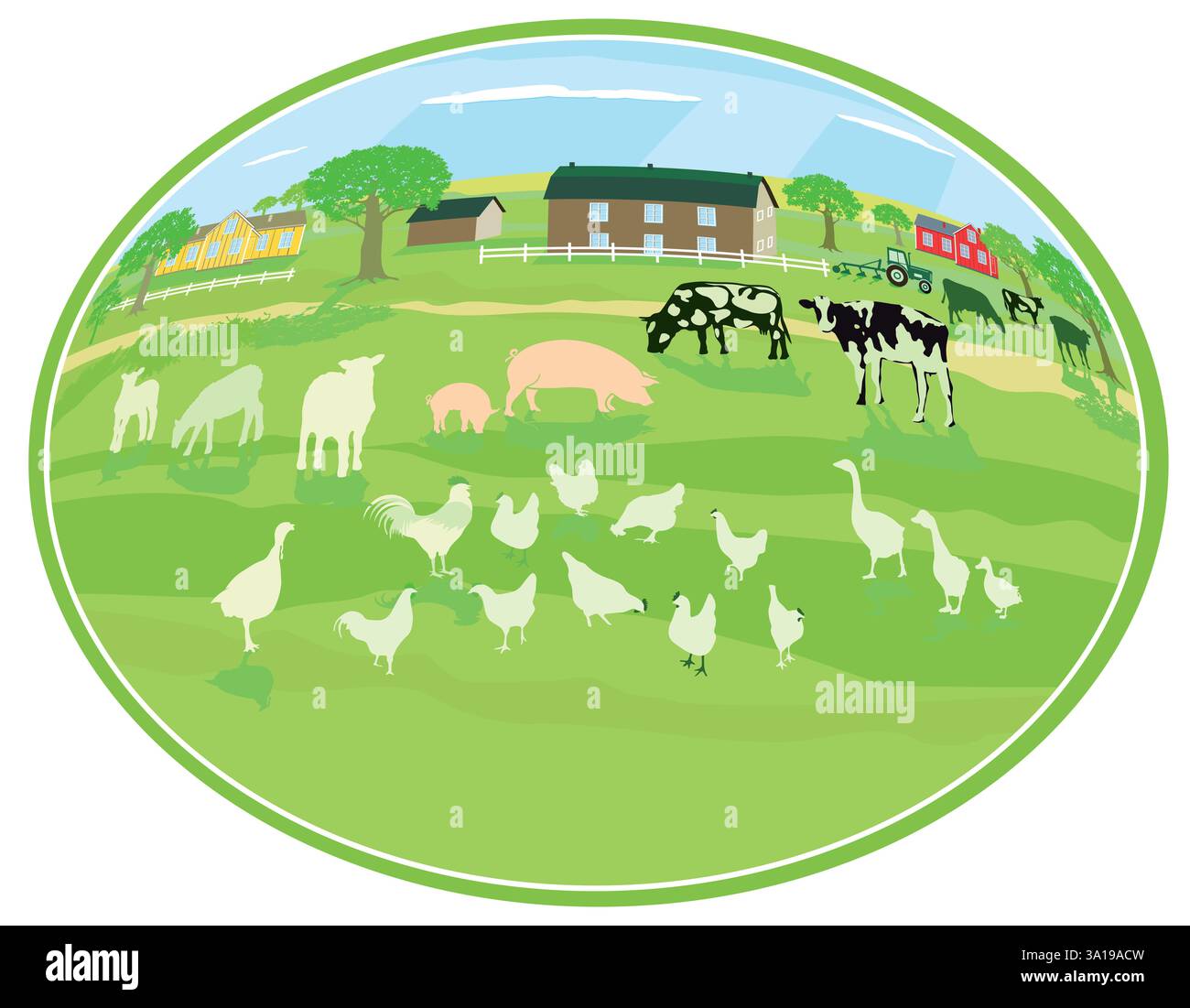 Country life with animals Stock Photo - Alamy