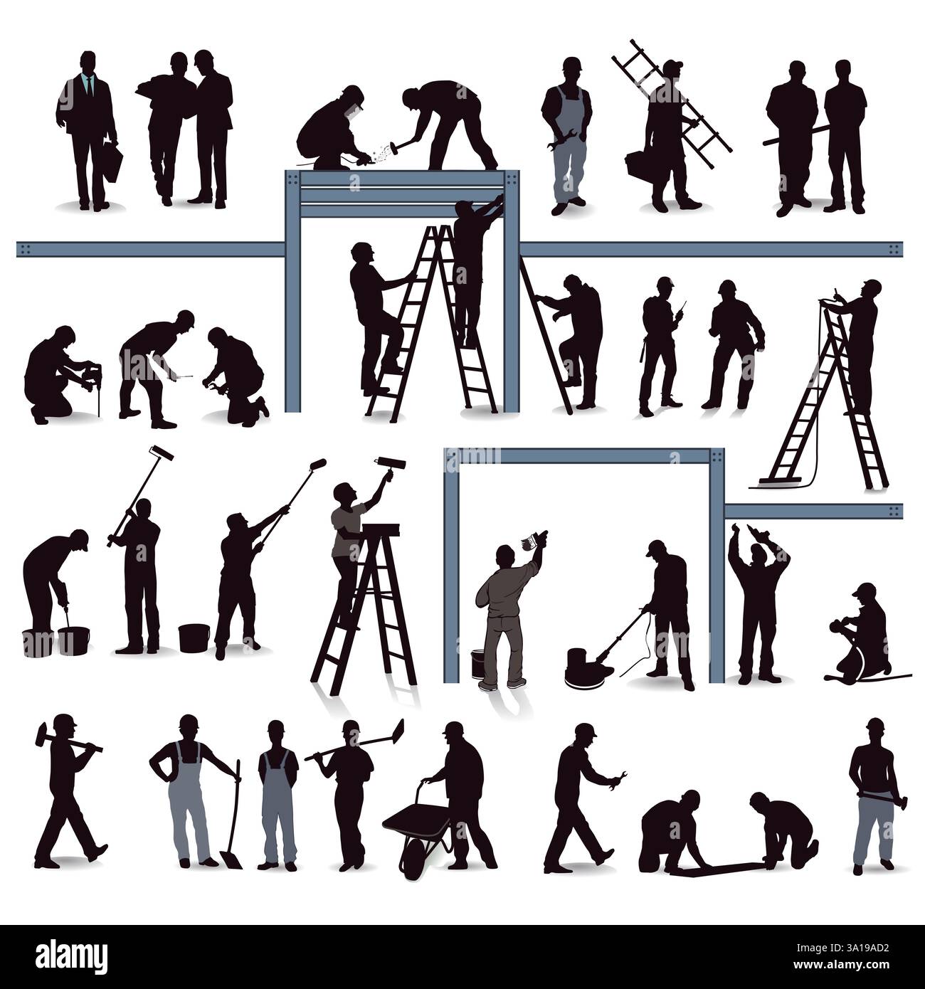 Painters working together team hi-res stock photography and images - Alamy