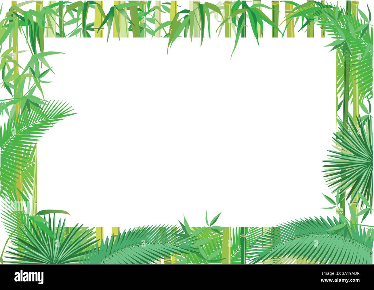 Exotic jungle banner illustration Stock Photo - Alamy