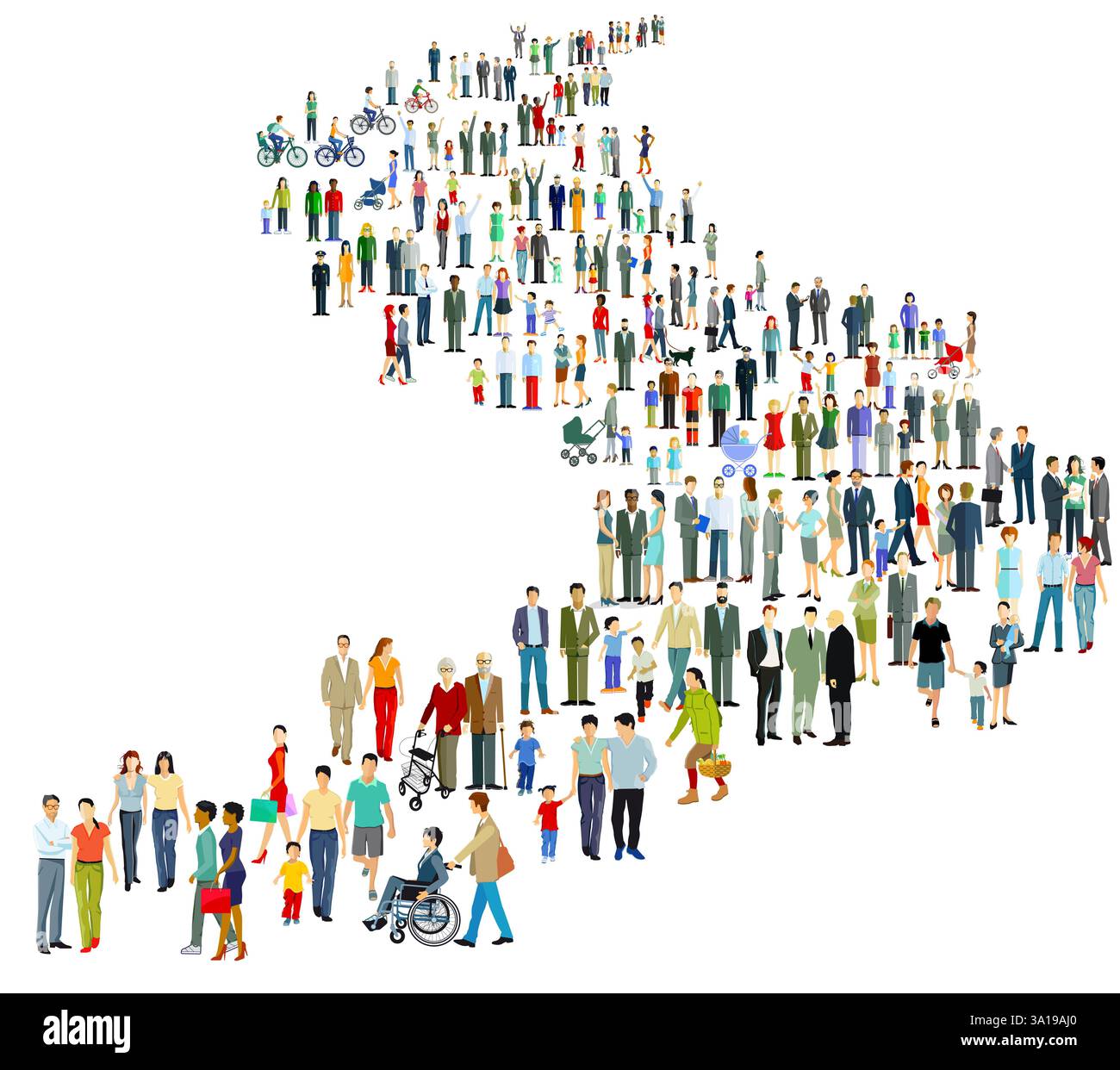Racially diverse people crowd hi-res stock photography and images - Alamy