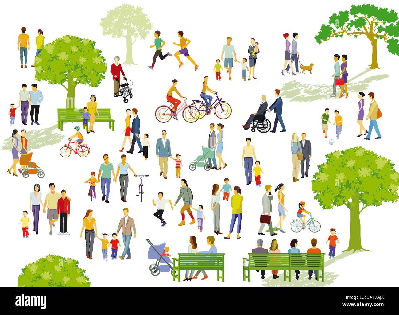 Kids joggers illustration Cut Out Stock Images & Pictures - Alamy