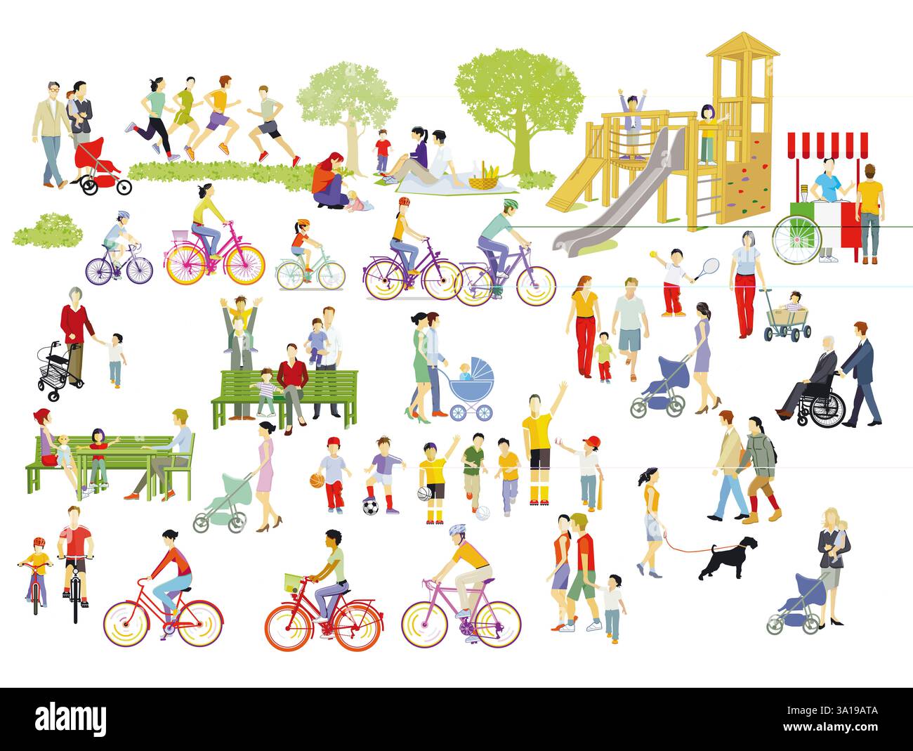 Running in a park Cut Out Stock Images & Pictures - Alamy