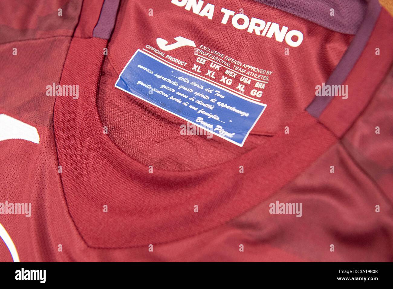 Turin, Italia. 07th Mar, 2025. The patch commemorating the passing of ...
