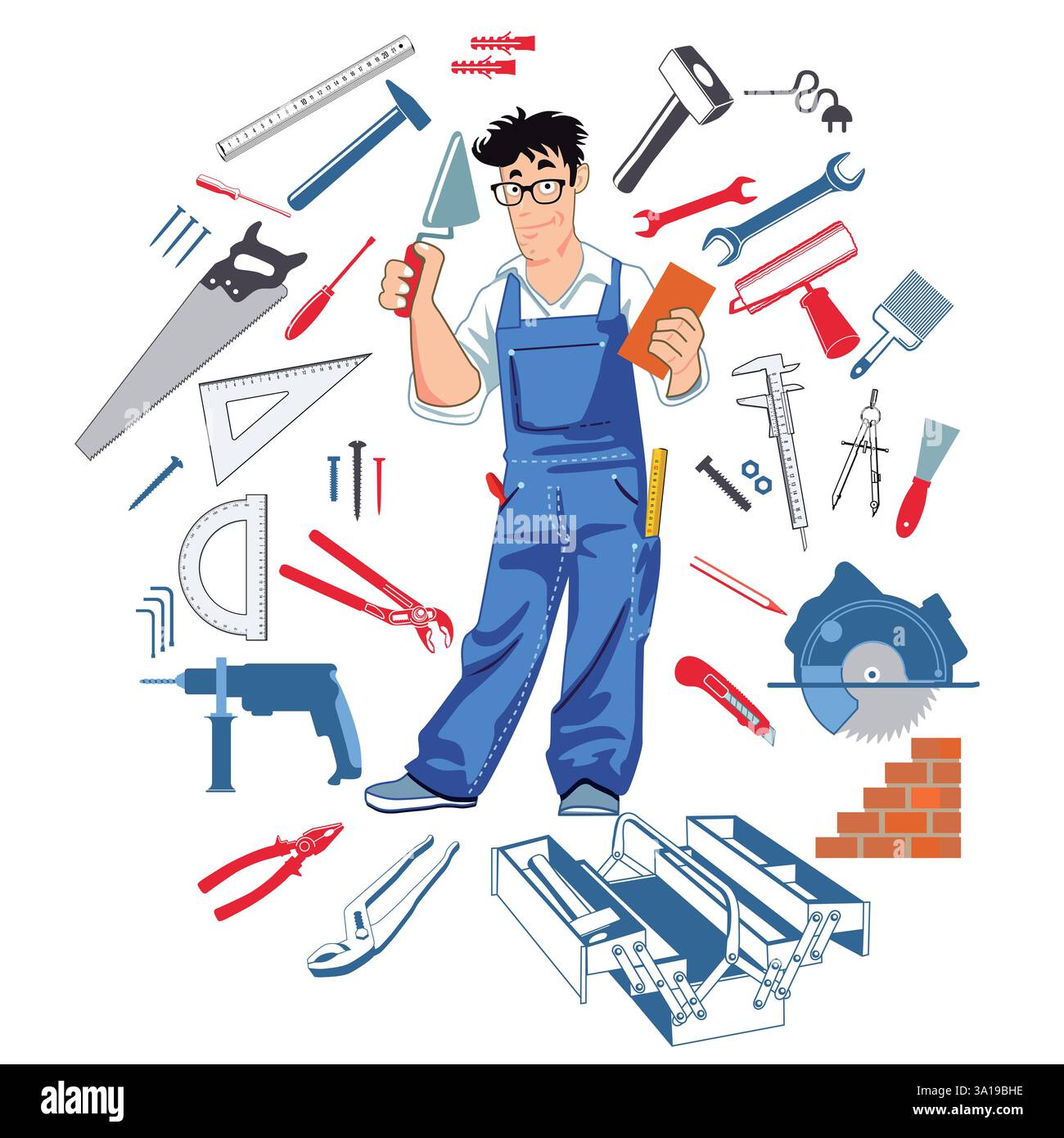 Hand painting tools Cut Out Stock Images & Pictures - Alamy