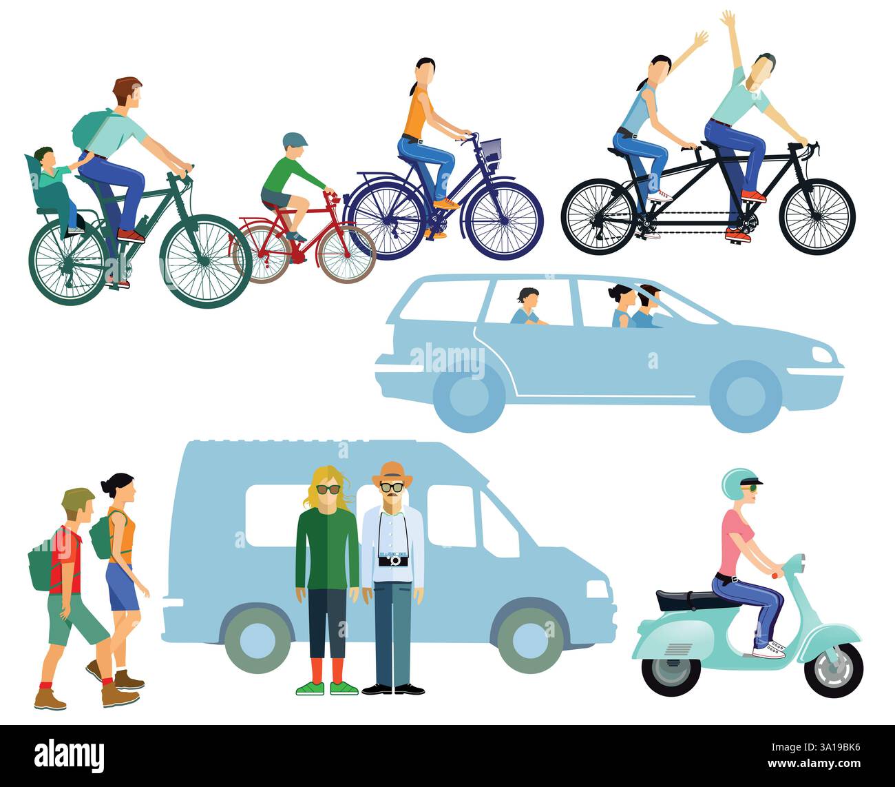 Bike tour holiday Cut Out Stock Images & Pictures - Alamy