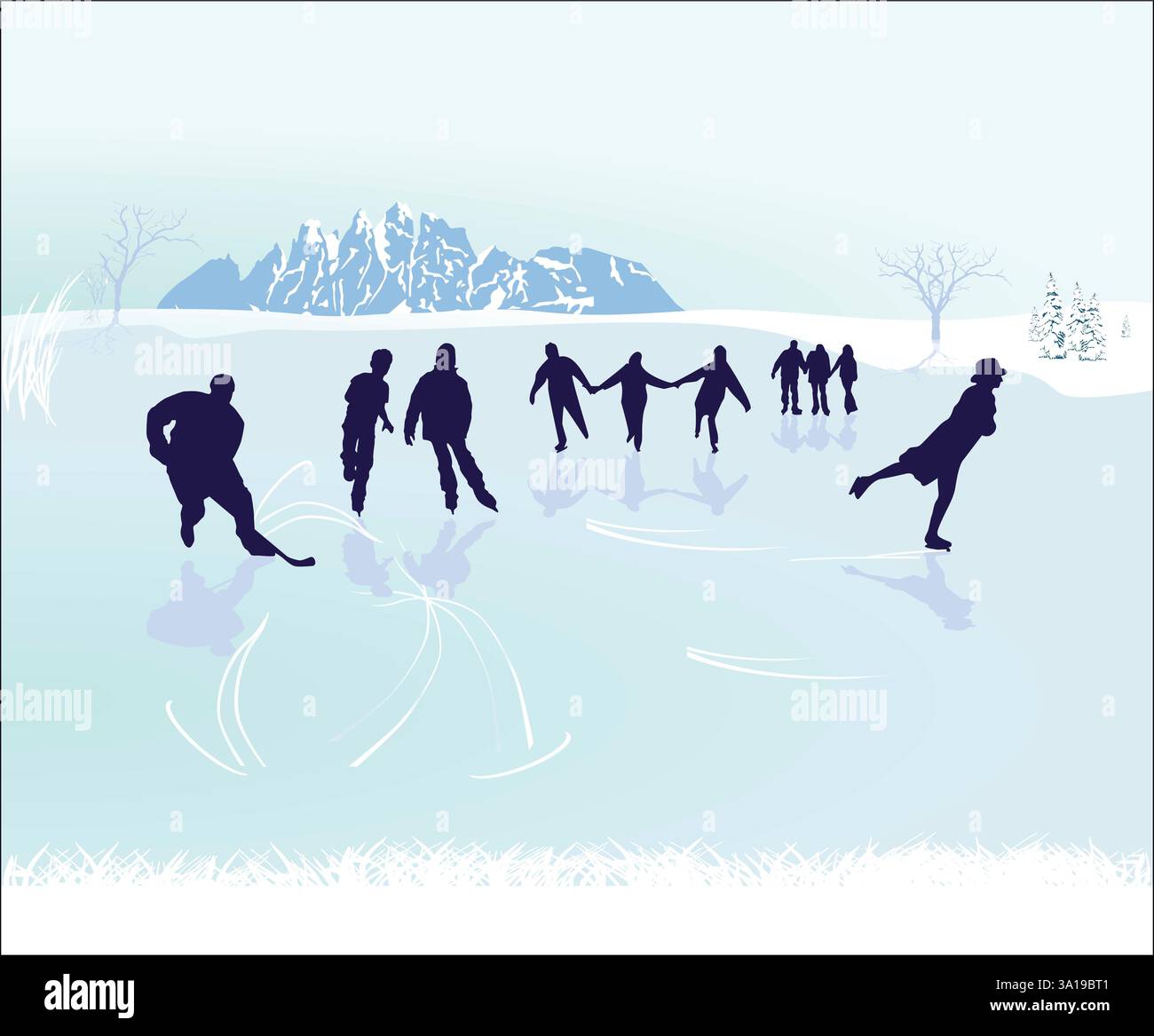 Peoples ice skating on hi-res stock photography and images - Alamy