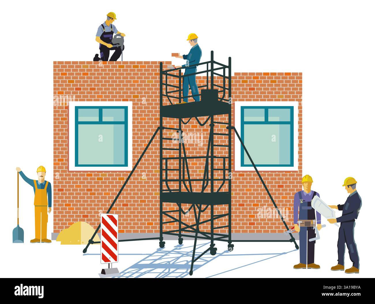Construction site operation Cut Out Stock Images & Pictures - Alamy