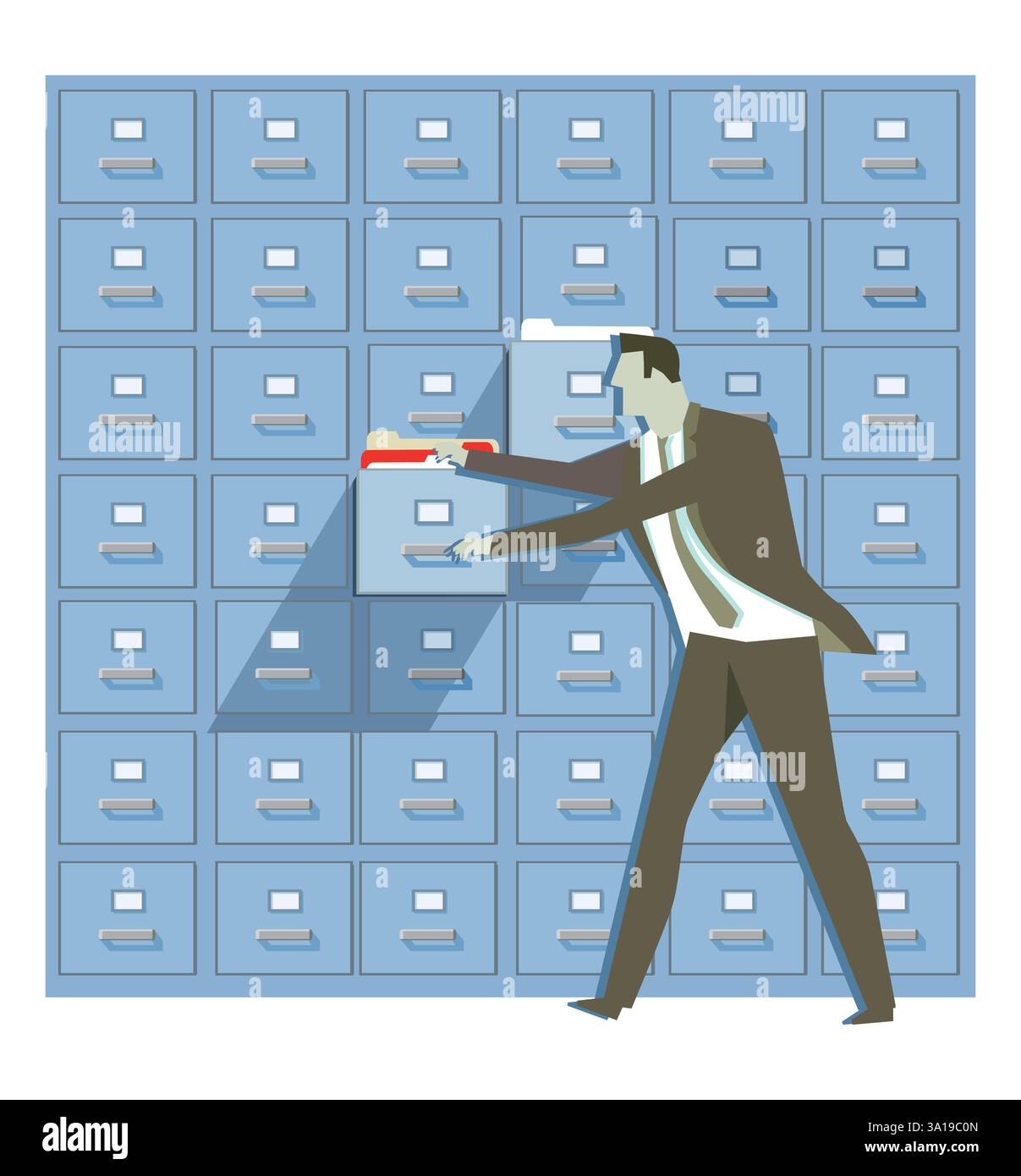 Secure data folder line Cut Out Stock Images & Pictures - Alamy