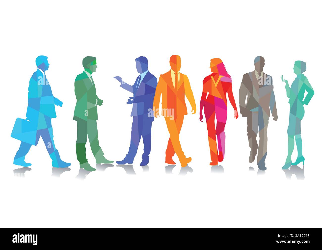 Colorful business people Stock Photo - Alamy