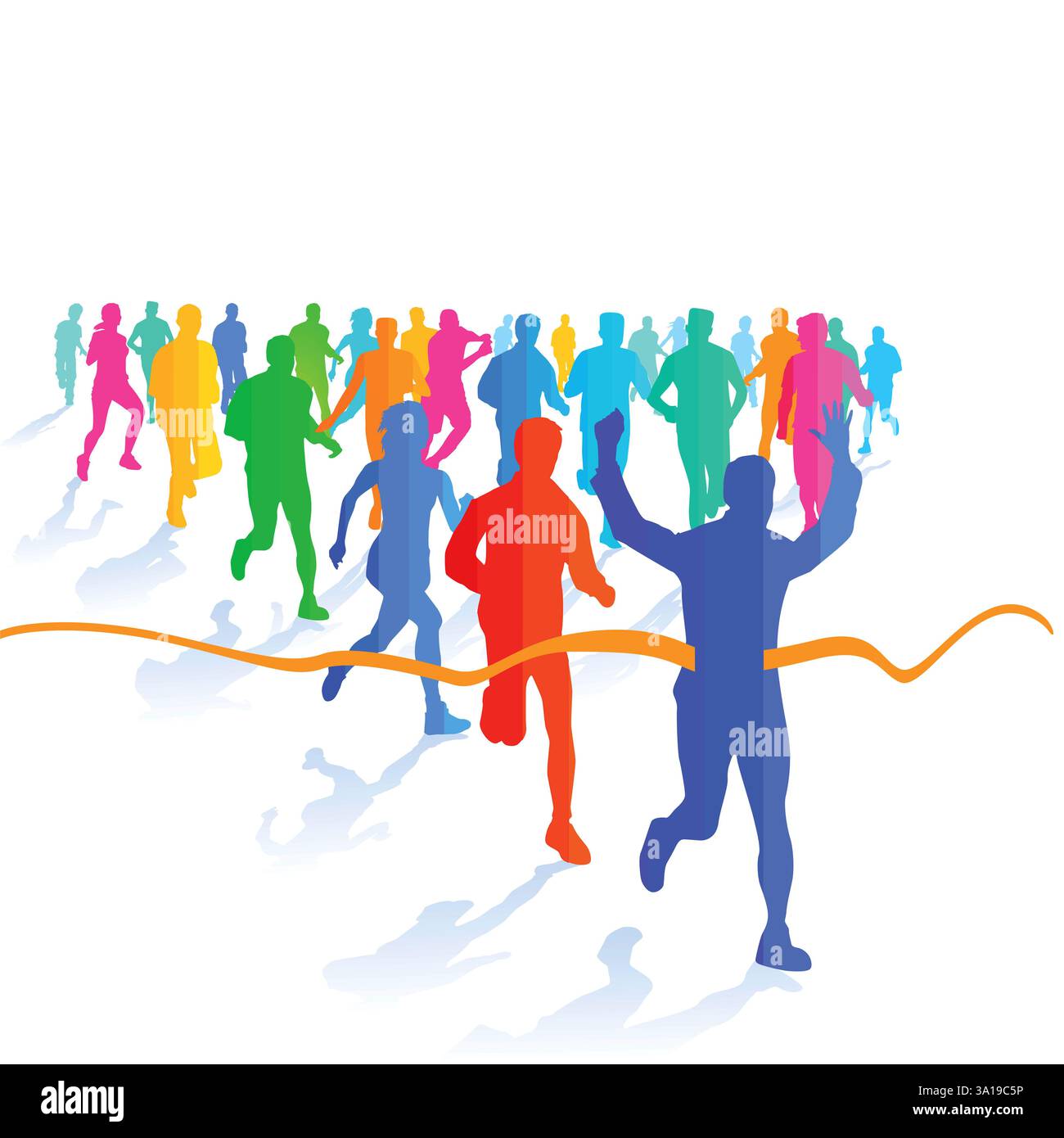 Athlete runner finish Cut Out Stock Images & Pictures - Alamy