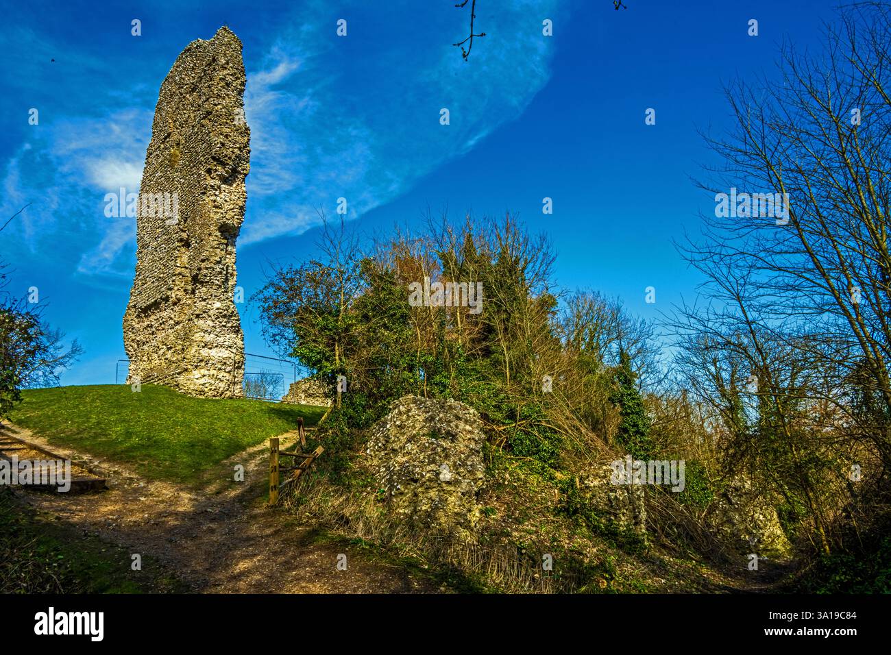 The Gatehouse Tower Bramber Castle. W Sussex. UK Stock Photo - Alamy