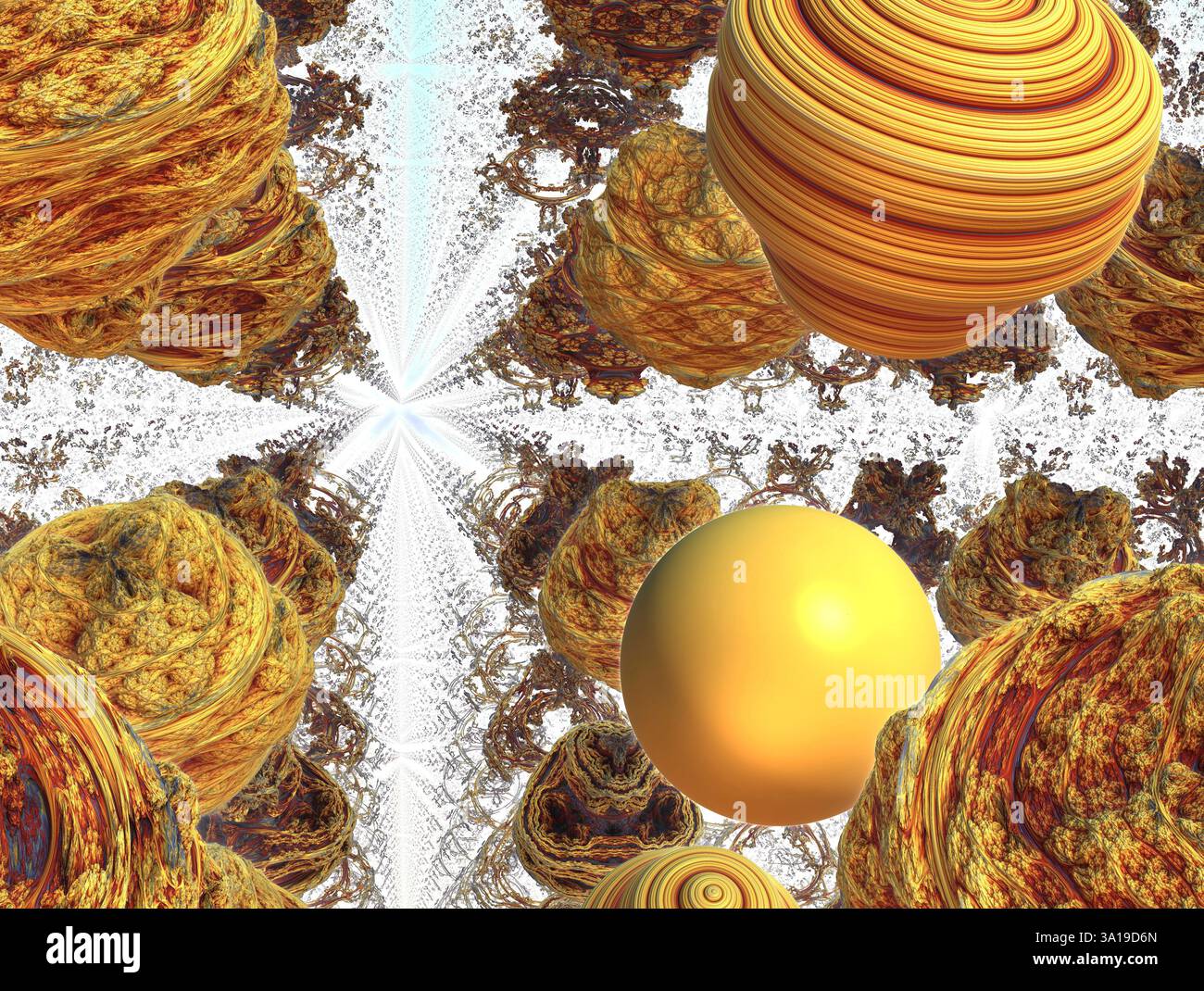 Spherical 3D structures of the fractal universe Stock Photo - Alamy
