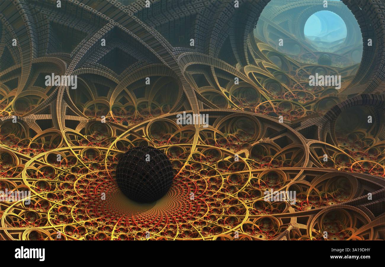 The surface of an alien planet under an alien sun 3D rendering Stock ...