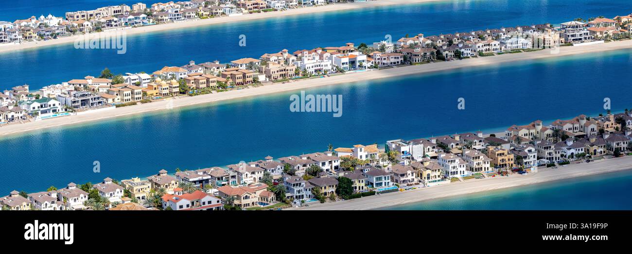 Dubai, United Arab Emirates, Artificial island in the shape of a palm ...